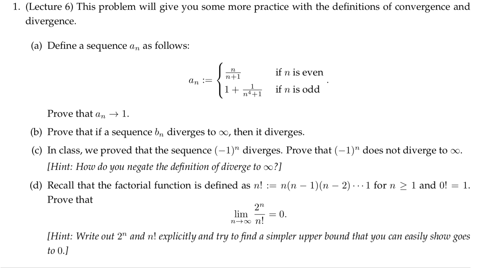Solved 1. (Lecture 6) This problem will give you some more | Chegg.com