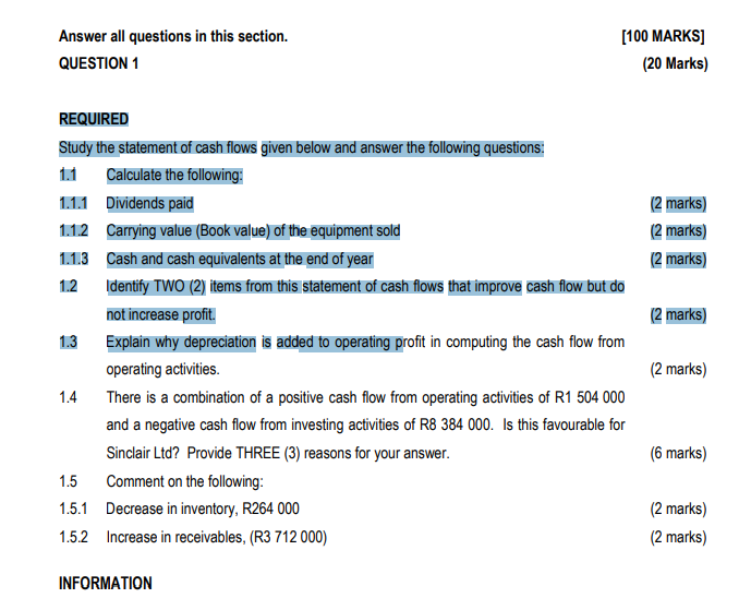 Solved Answer all questions in this section. [100 MARKS] | Chegg.com