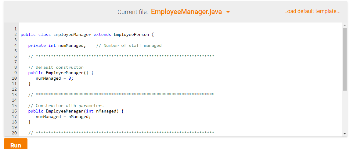 Solved zyDE 10.8.1: Inheritance: Employees and overriding a | Chegg.com Solved zyDE 10.8.1: Inheritance: Employees and overriding a | Chegg.com