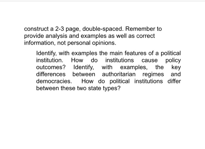 construct a 2-3 page, double-spaced. Remember to | Chegg.com
