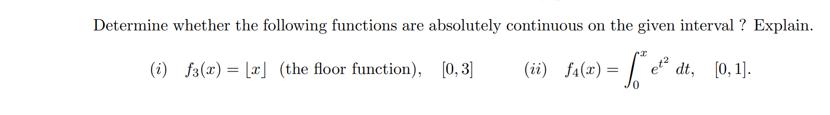 Solved Determine whether the following functions are | Chegg.com