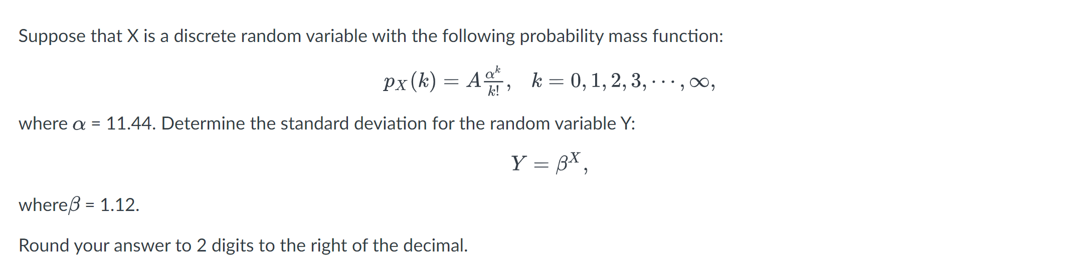 Solved Suppose that X is a discrete random variable with the | Chegg.com