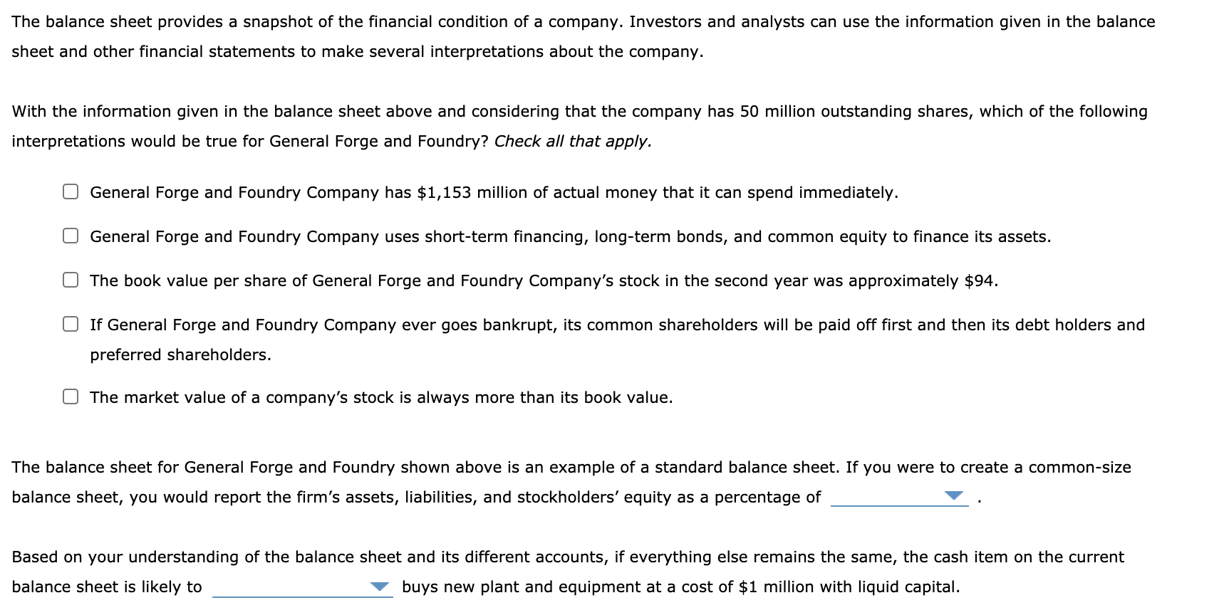 Solved The General Forge and Foundry Company is a | Chegg.com