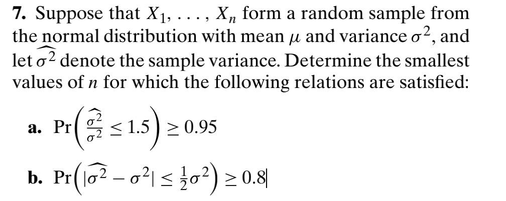 Solved 7. Suppose that X1, ..., X, form a random sample from | Chegg.com
