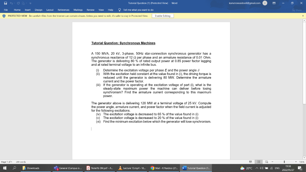 Solved Tutorial Question (1) (Protected View) Word File Tell | Chegg.com