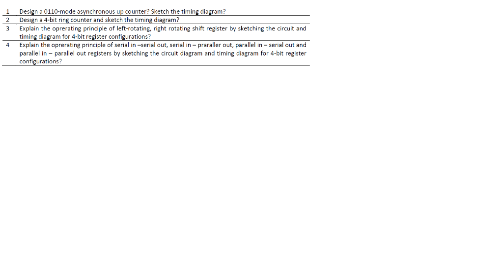 Solved 1 2 3 Design a 0110-mode asynchronous up counter? | Chegg.com