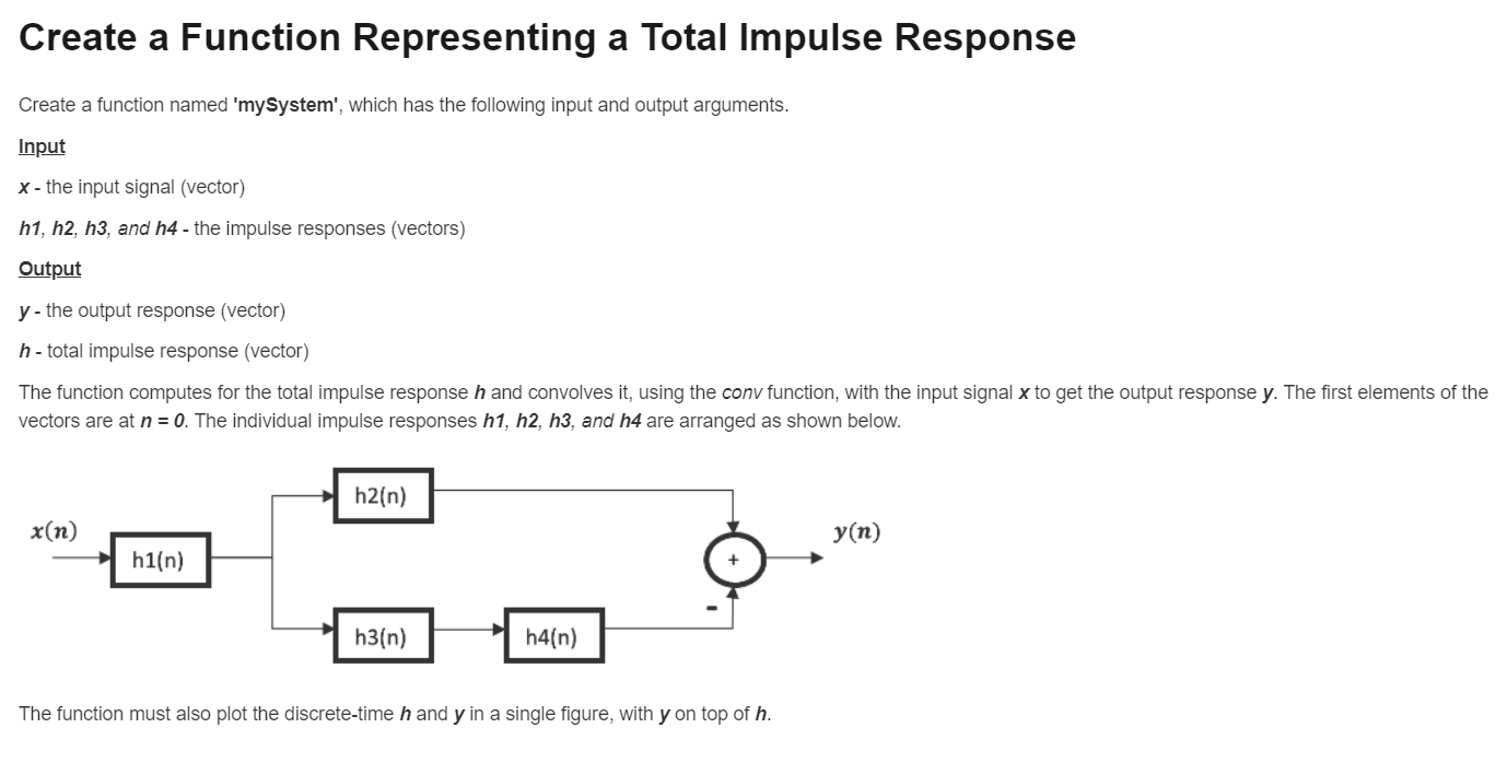 Solved Create a Function Representing a Total Impulse | Chegg.com Solved Create a Function Representing a Total Impulse | Chegg.com