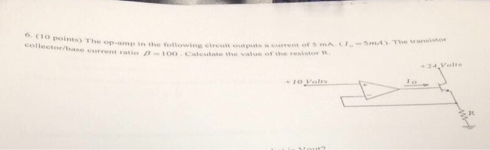Solved The op-amp in the following circuit outputs in | Chegg.com