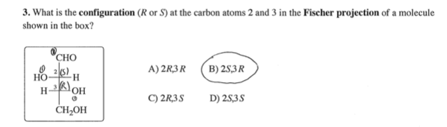 Solved 3. What is the configuration (R or S at the carbon | Chegg.com