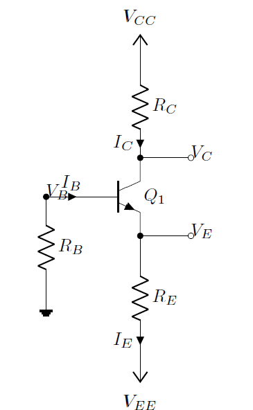 Solved The circuit above has power supply voltages of VCC = | Chegg.com