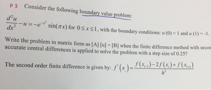 Solved P3 Consider The Following Boundary Value Problem Lu