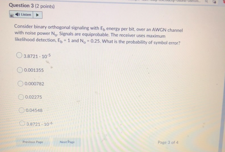 Solved Dobrom 6 Question 3 (2 points) Listen Consider binary | Chegg.com
