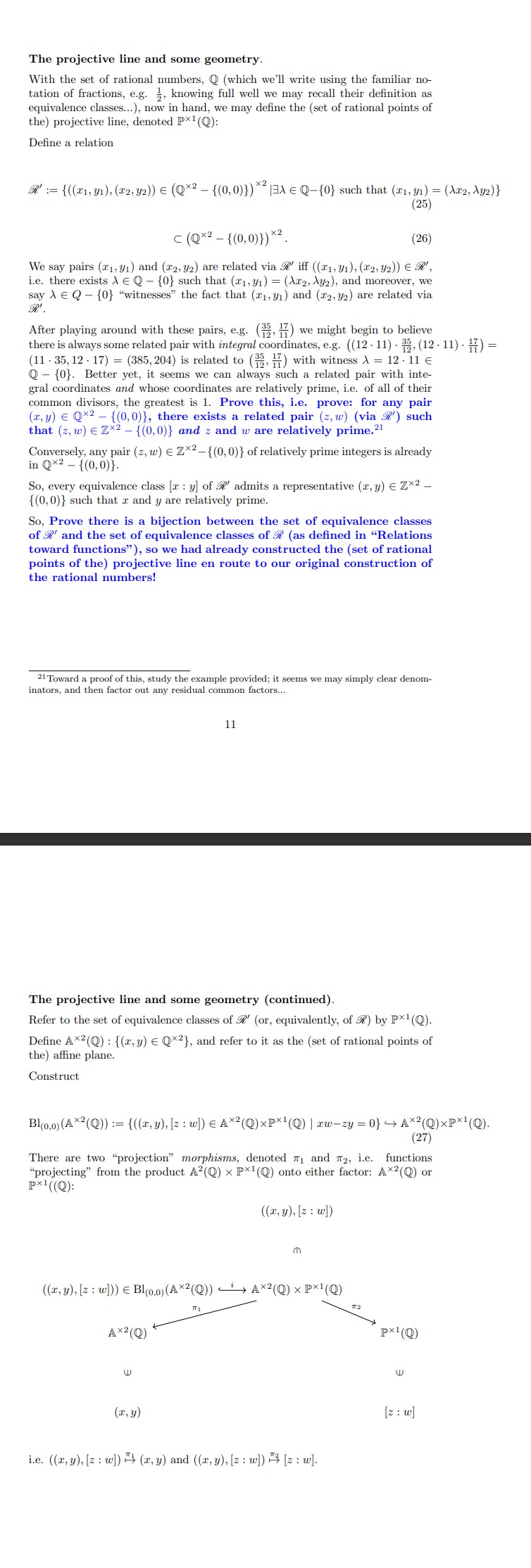 The projective line and some geometry. With the set | Chegg.com