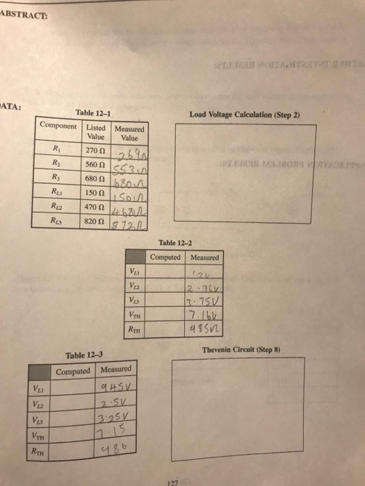Solved ALUATION AND REVIEW QUESTIONS: . Compare the measured | Chegg.com