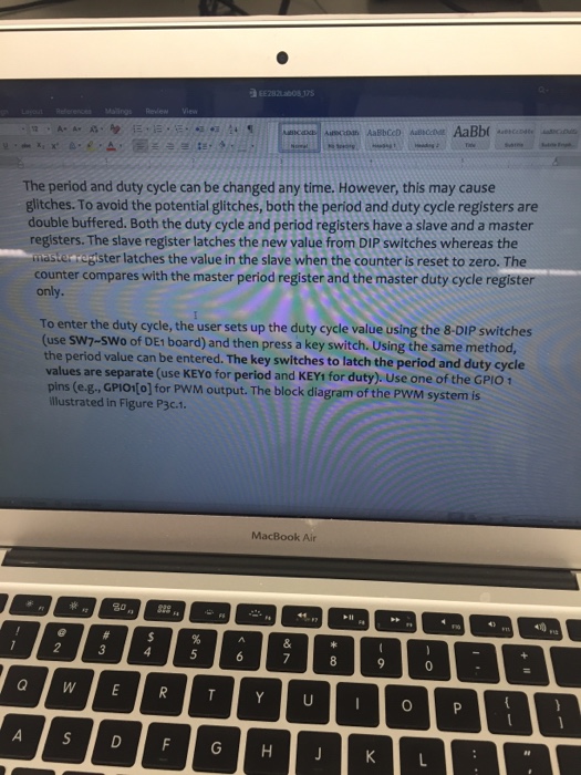EE282 Lab 8 subject: Pulse-width Modulation (PWM) | Chegg.com