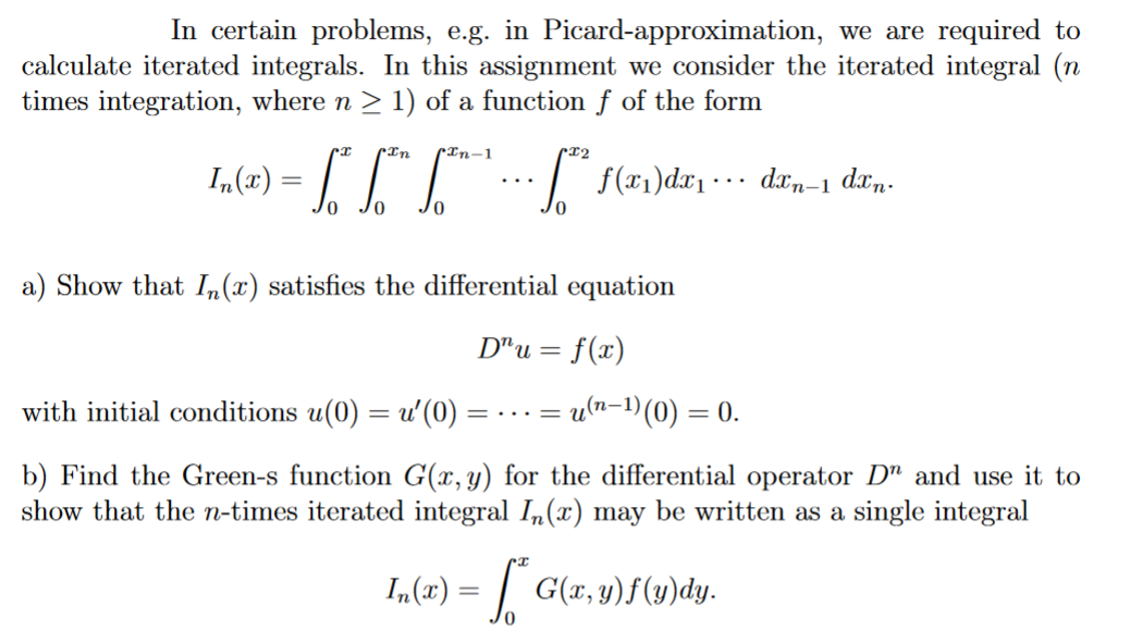 In Certain Problems E G In Picard Approximation We