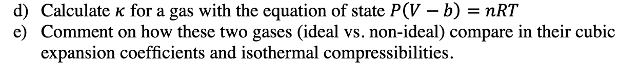 Solved (5 points) The cubic expansion coefficient of a | Chegg.com