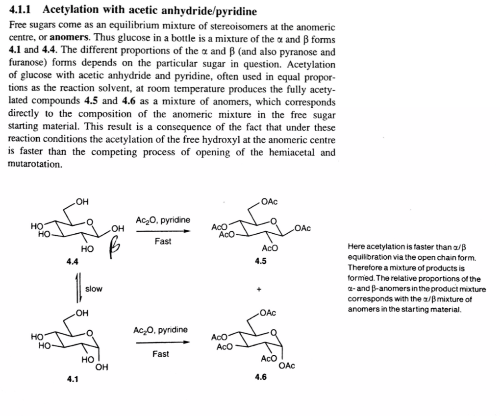 4.1.1 Acetylation with acetic anhydride/pyridine Free | Chegg.com