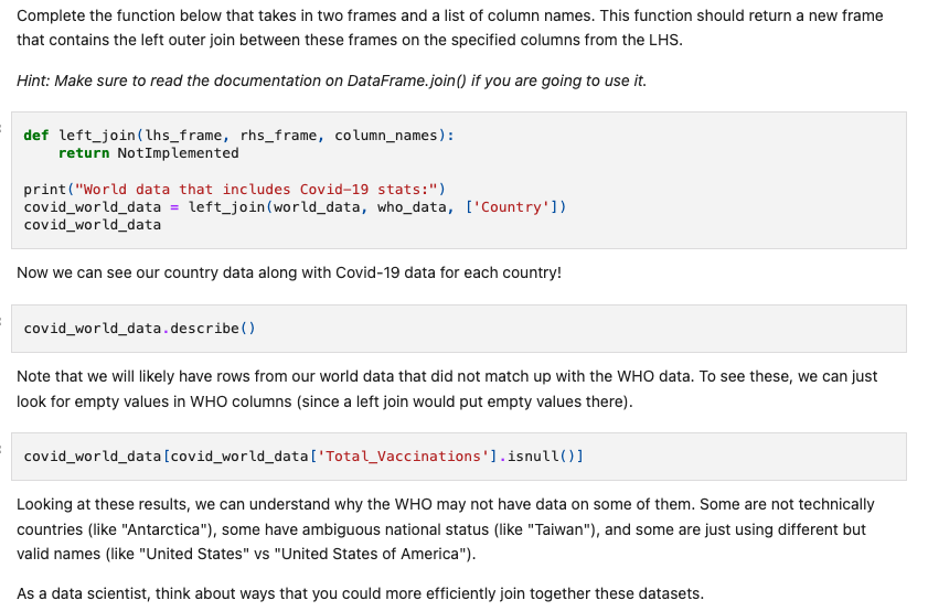 Solved Complete the function below that takes in two frames | Chegg.com