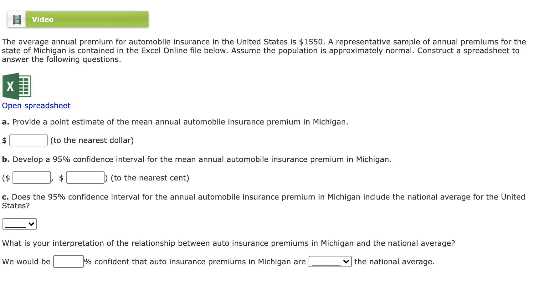Solved File Home Insert Formulas Data Review View Help Tell | Chegg.com
