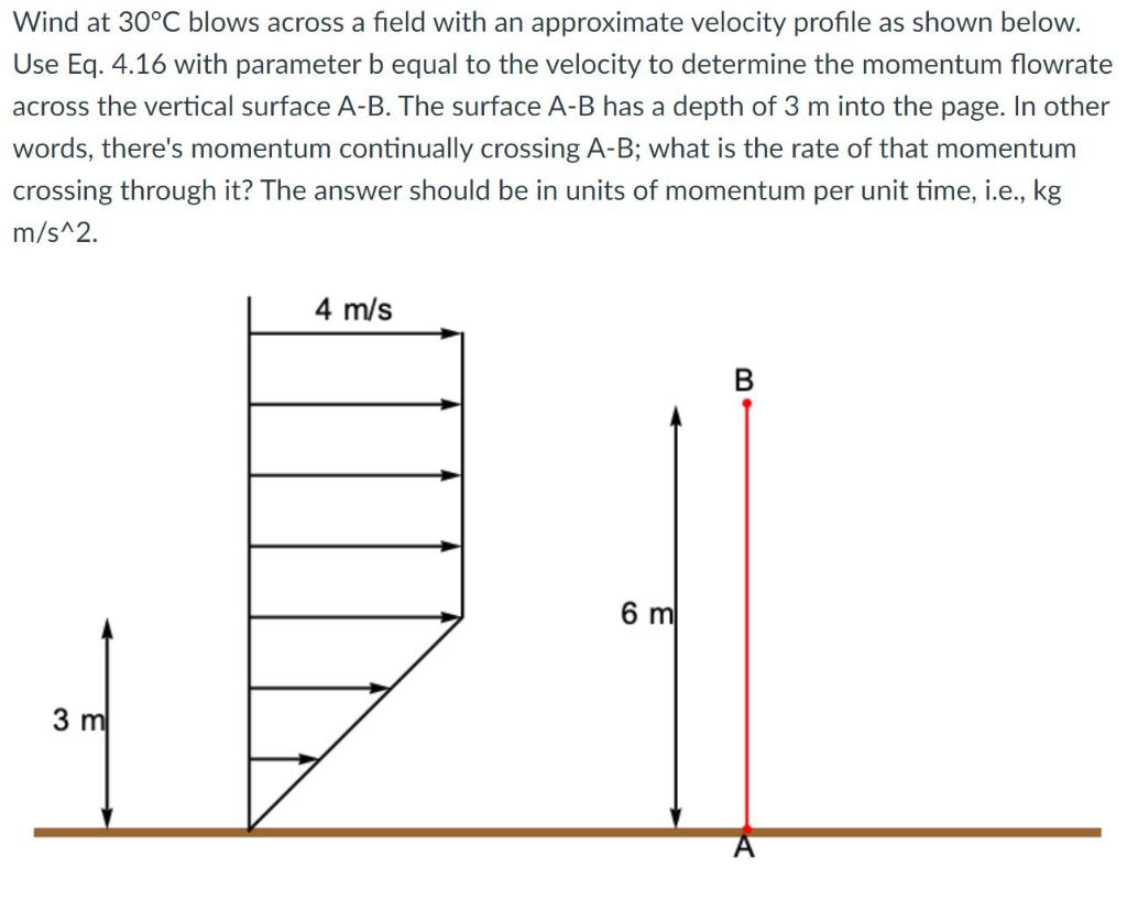 Solved Wind at 30°C blows across a field with an approximate | Chegg.com