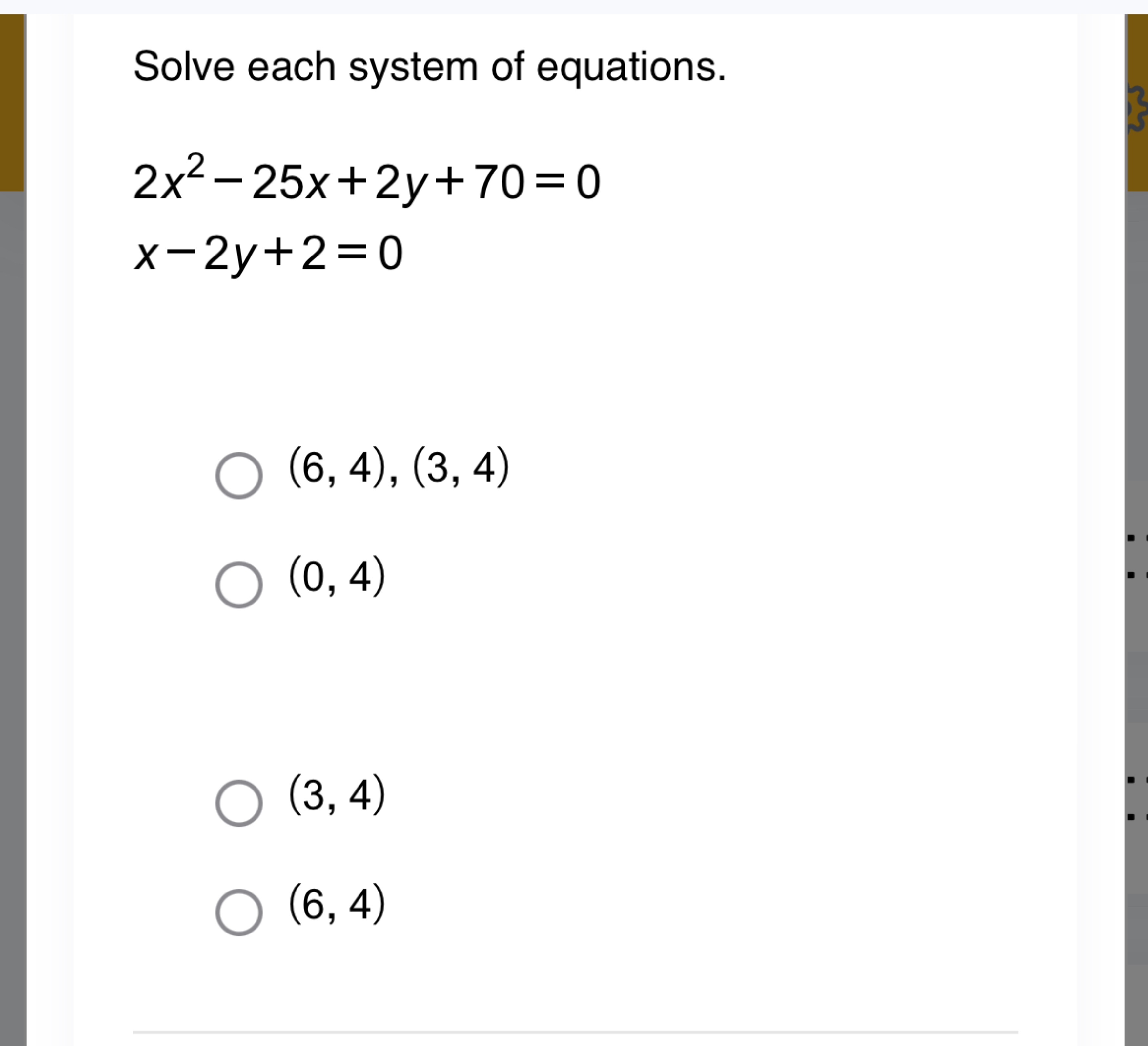 Solved Solve each system of | Chegg.com