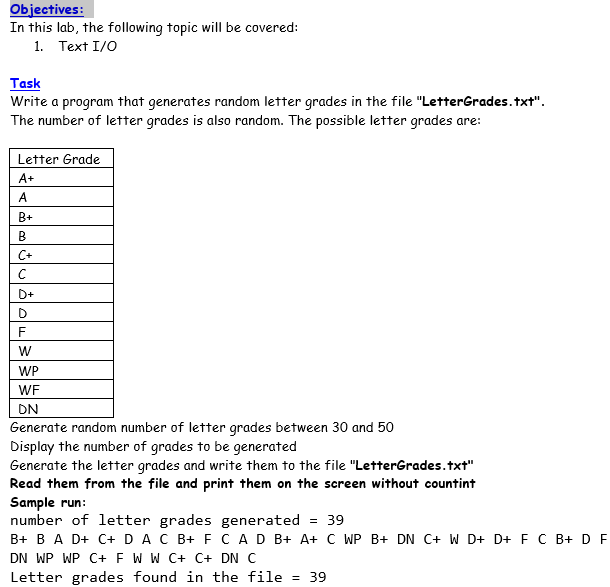 Solved Objectives: In this lab, the following topic will be | Chegg.com