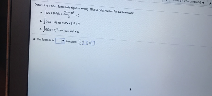 Solved Determine if each formula is right or wrong. Give a | Chegg.com