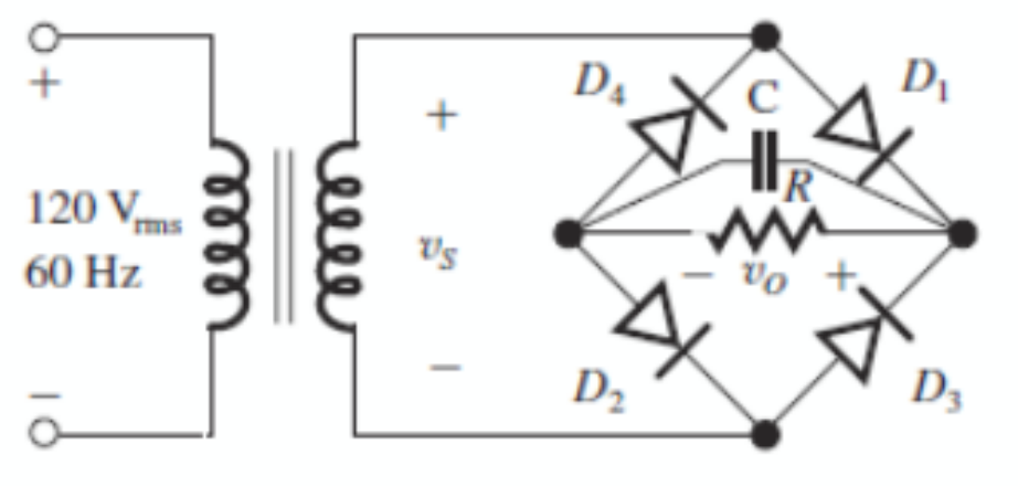 Solved Design a regulated voltage source using a full-wave | Chegg.com