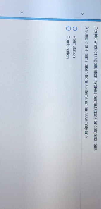 Solved Decide whether the situation involves permutations or | Chegg.com