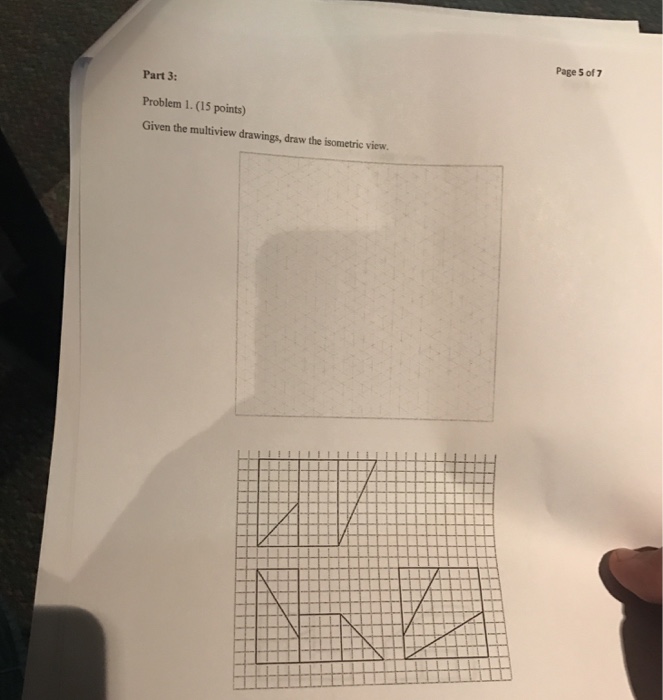 Solved Given the multiview drawings, draw the isometric | Chegg.com