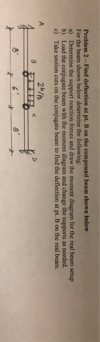 Solved Problem 2-Find deflection at pt. B on the compound | Chegg.com