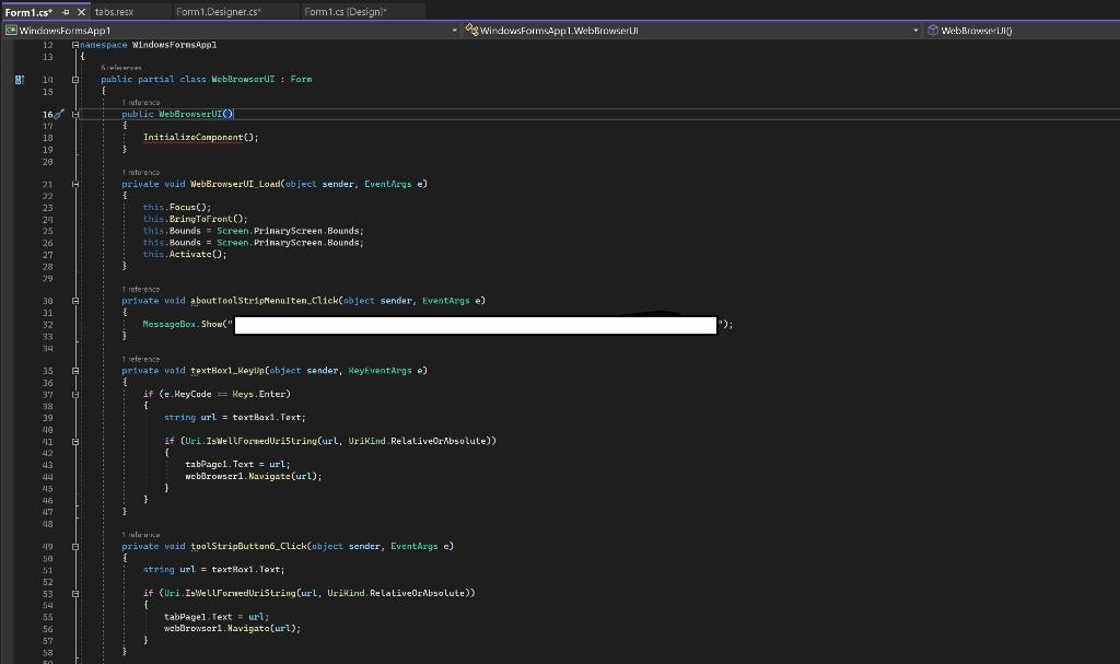 Solved I am making a web browser using visual studio. Please | Chegg.com