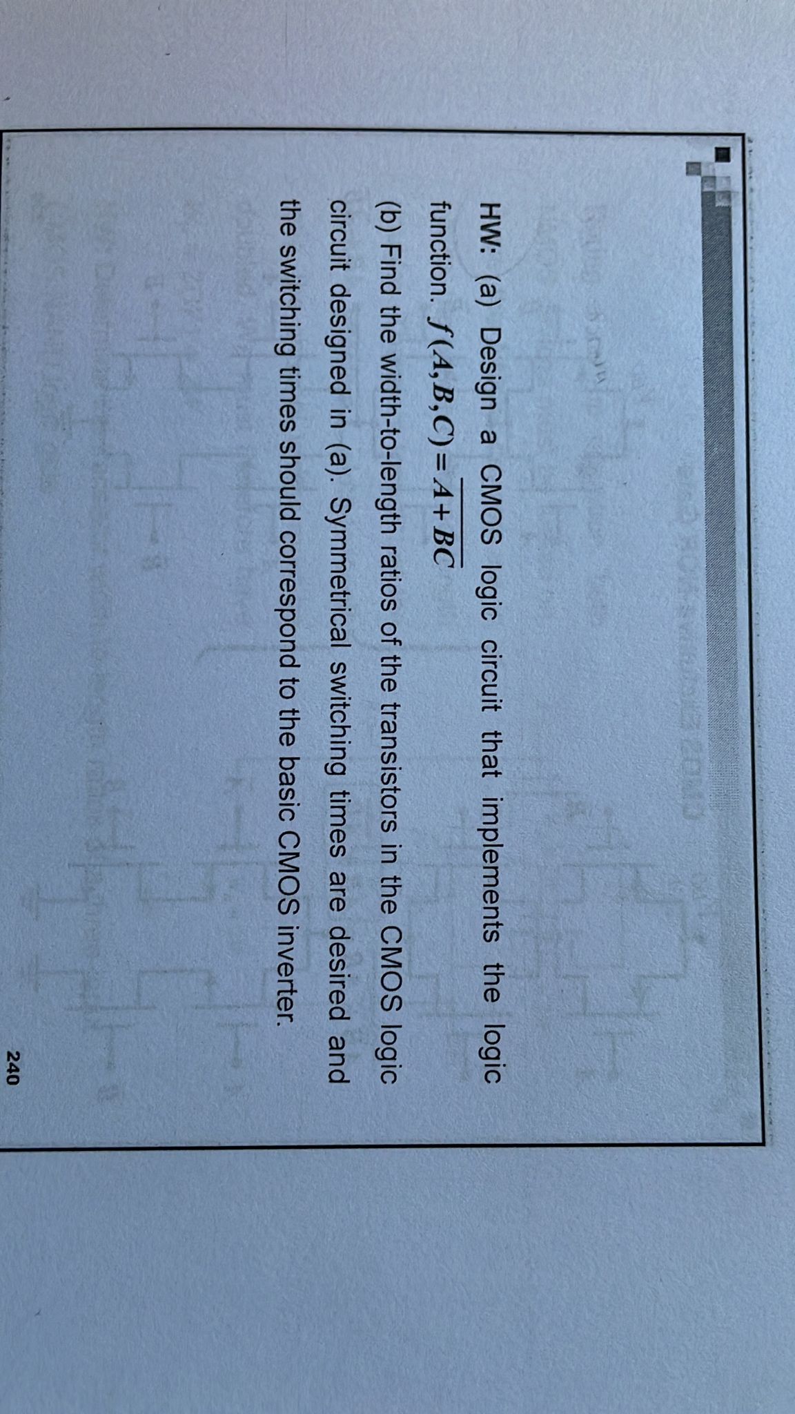 Solved HW: (a) Design a CMOS logic circuit that implements | Chegg.com