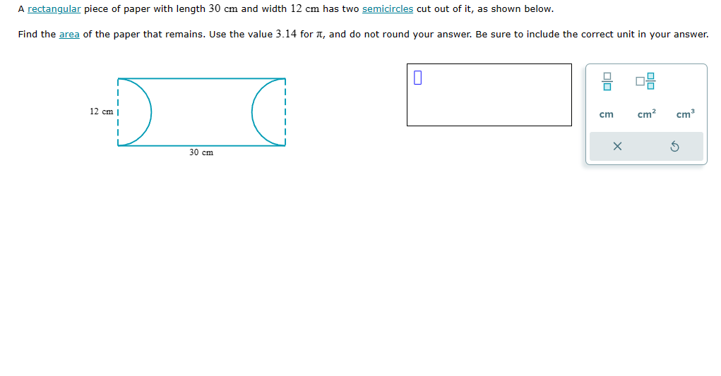 Solved A rectangular piece of paper with length 30 cm and | Chegg.com
