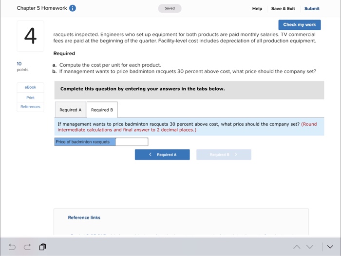 Solved Chapter 5 Homework 6 Saved Help Save & Exit Submit | Chegg.com
