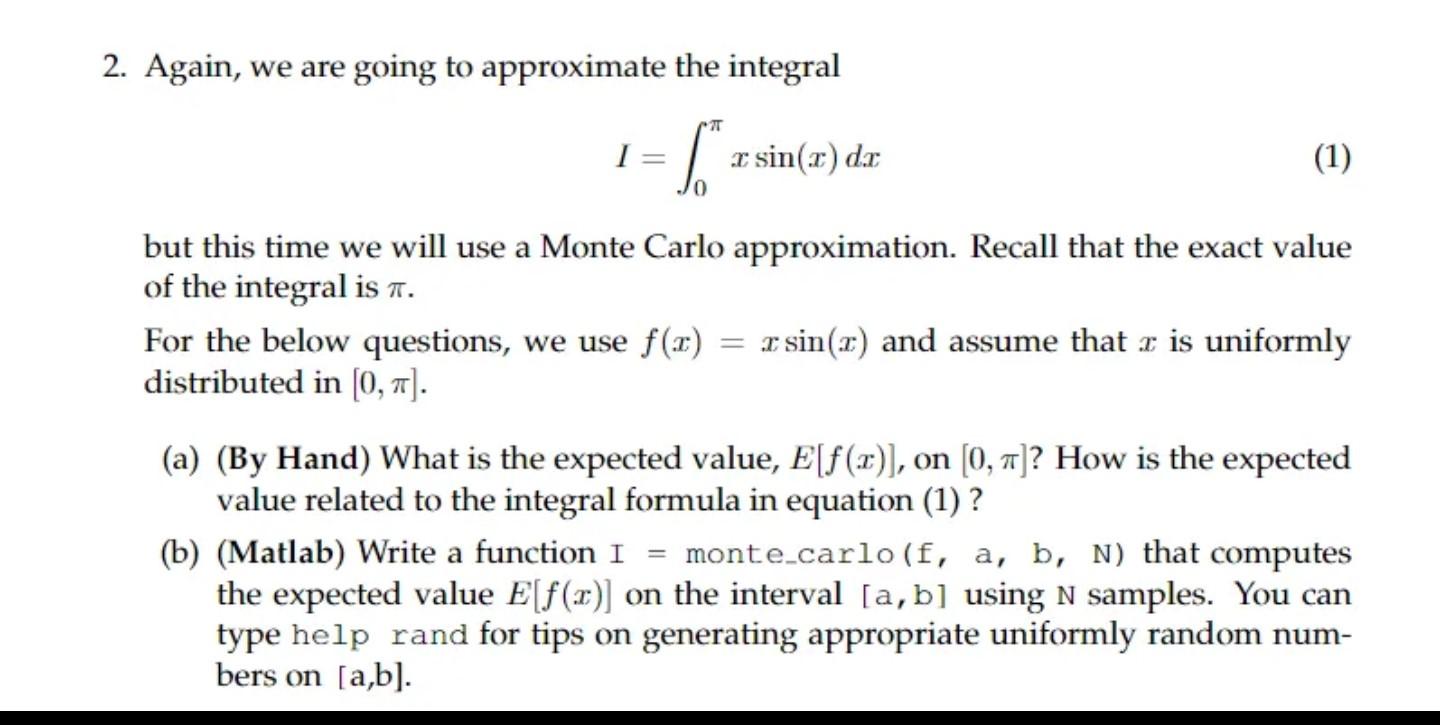 Solved 2. Again, we are going to approximate the integral I= | Chegg.com