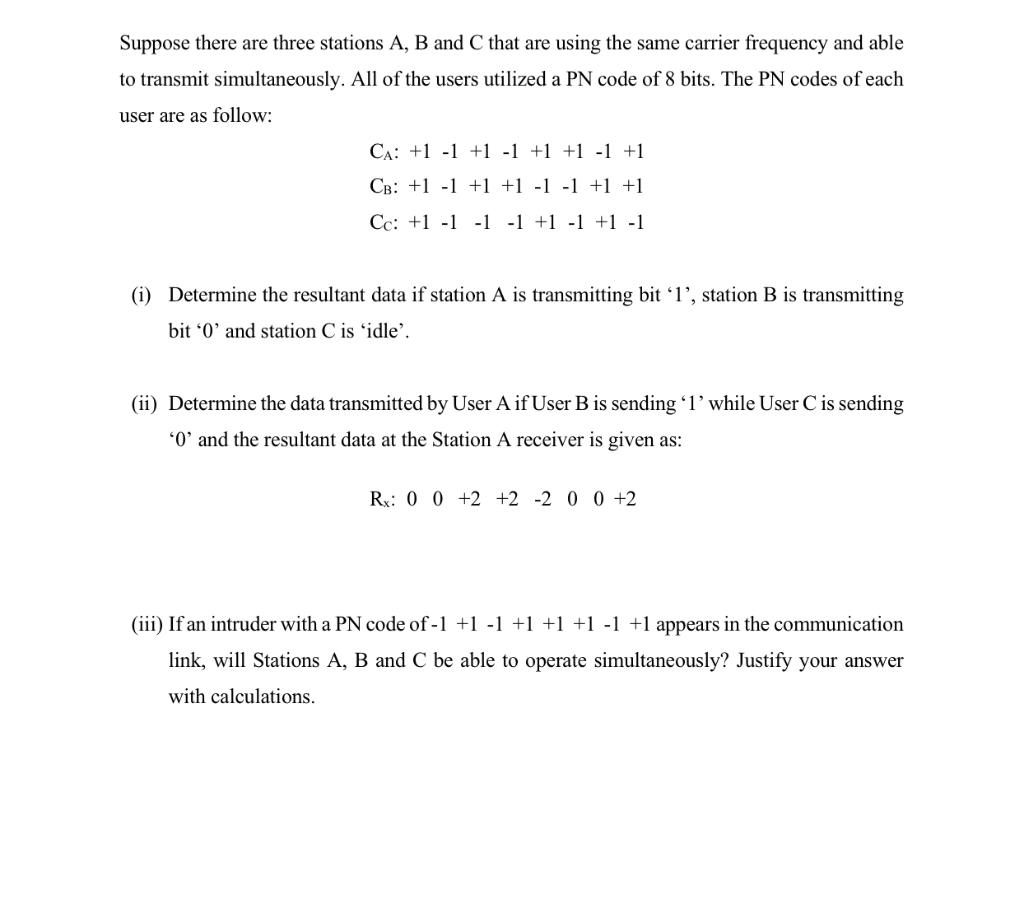 Solved Suppose there are three stations A,B and C that are | Chegg.com