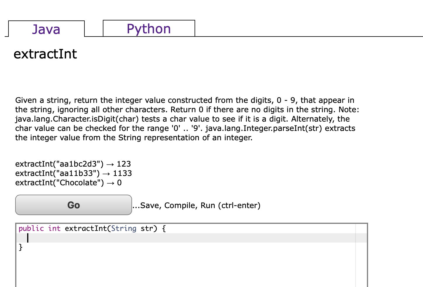 Solved Java Python doubleUs Return true if all the u's in | Chegg.com