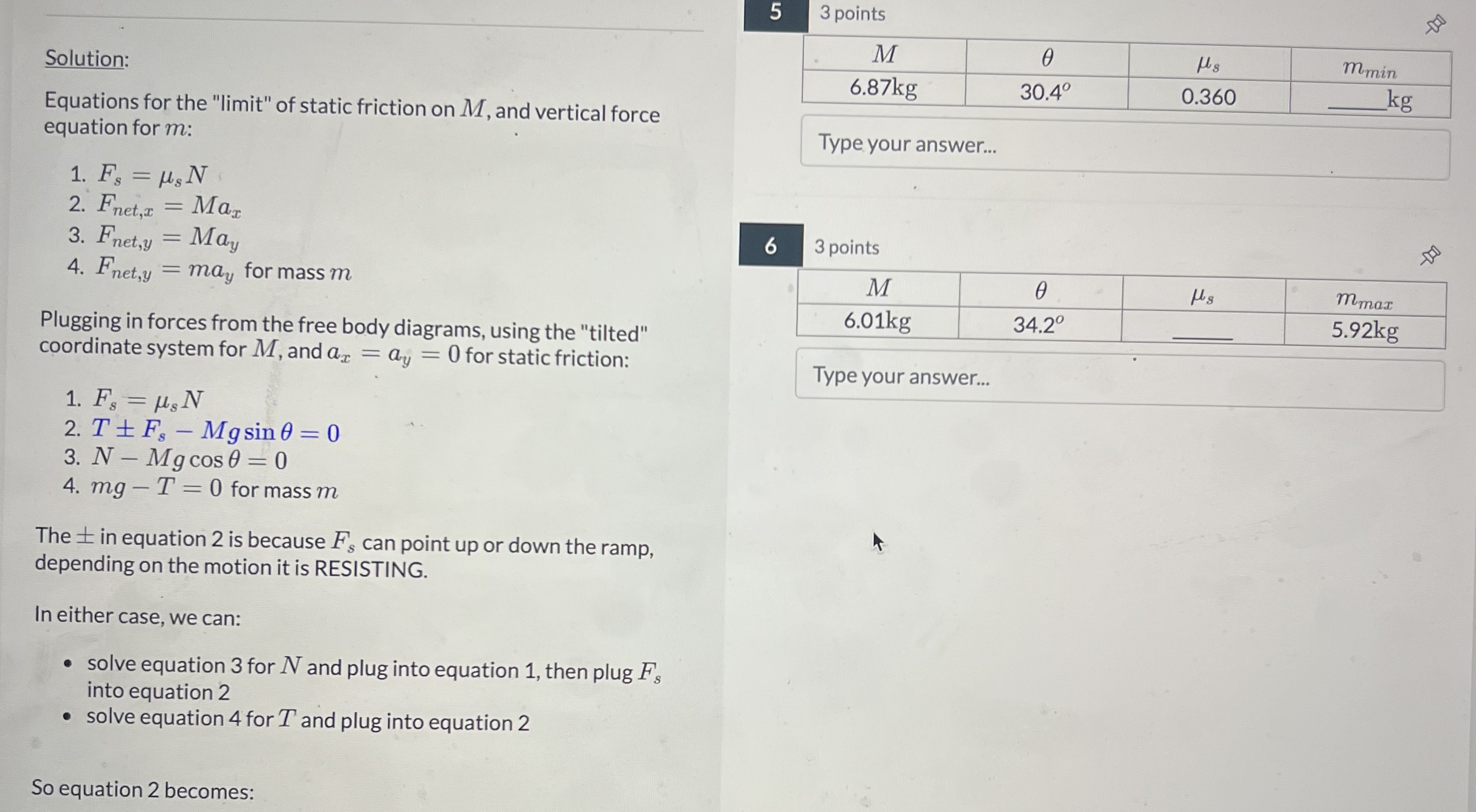 Solved Solution: We need 3 equations for kinetic friction | Chegg.com