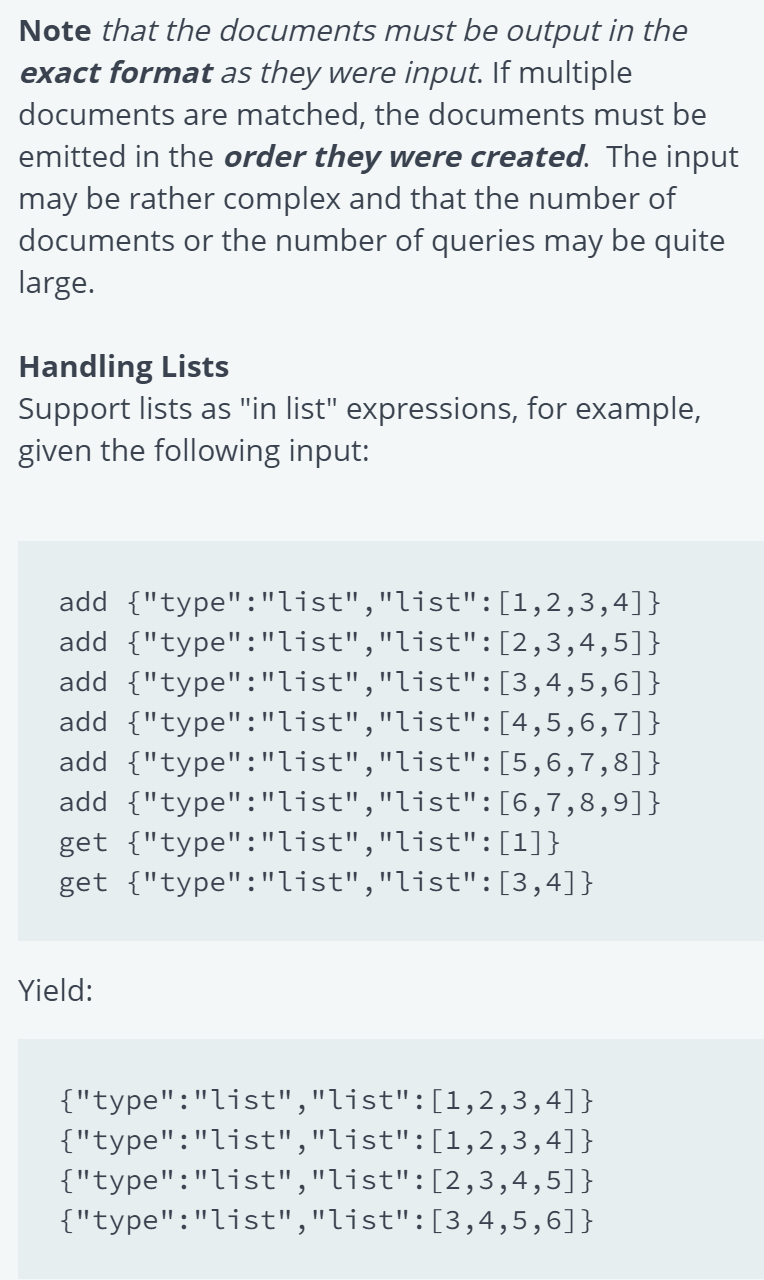 Solved 1. Query by Example JSON document store Query By | Chegg.com