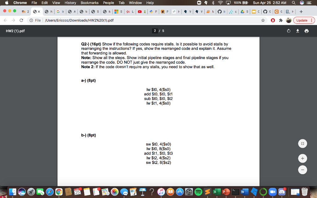 Solved Chrome File Edit View History Bookmarks People Tab | Chegg.com