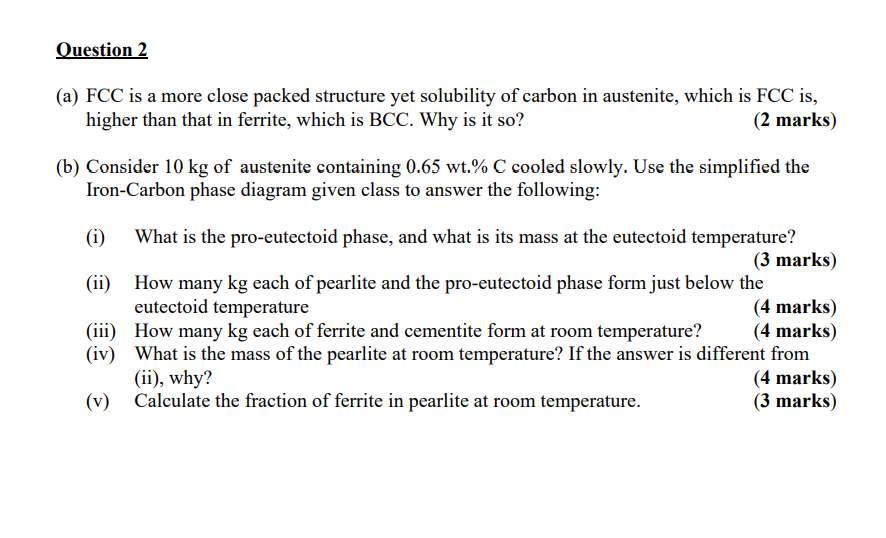 Solved (a) FCC is a more close packed structure yet | Chegg.com