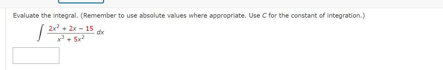 Solved Evaluate the integral. (Remember to use absolute | Chegg.com