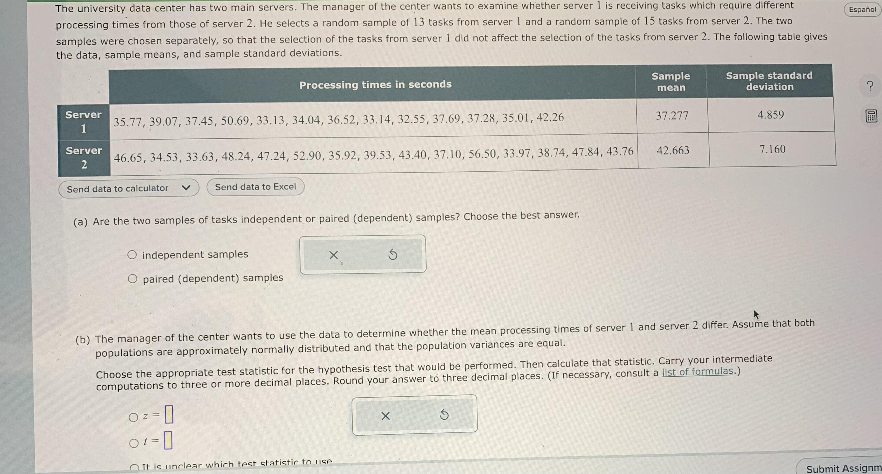 Solved The university data center has two main servers. The | Chegg.com