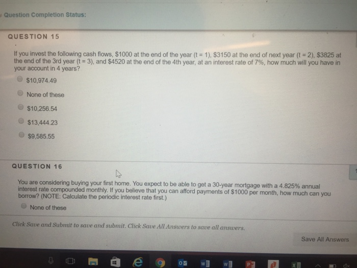 Solved Question Completion Status: QUESTION 15 If you invest | Chegg.com