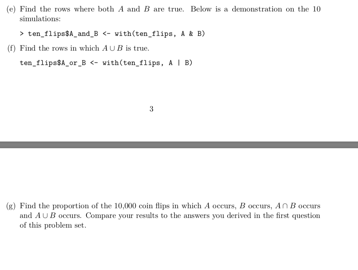 a) Simulate the process of flipping three coins, a | Chegg.com