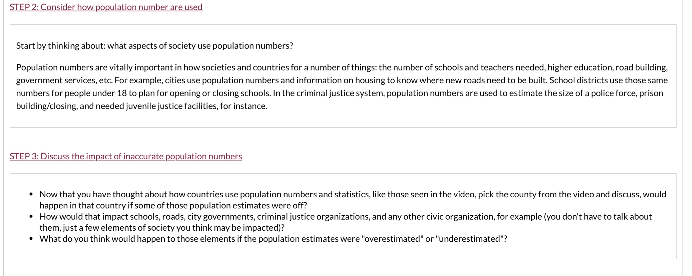 Begin by viewing the video "Population pyramids: | Chegg.com