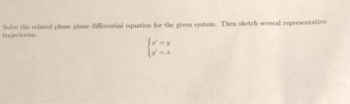 Solved Solve the related phase plane differential equation | Chegg.com