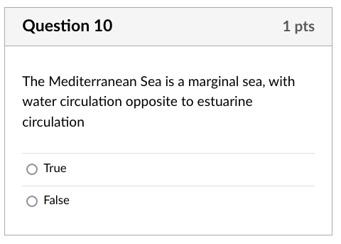 Solved The Mediterranean Sea is a marginal sea, with water | Chegg.com